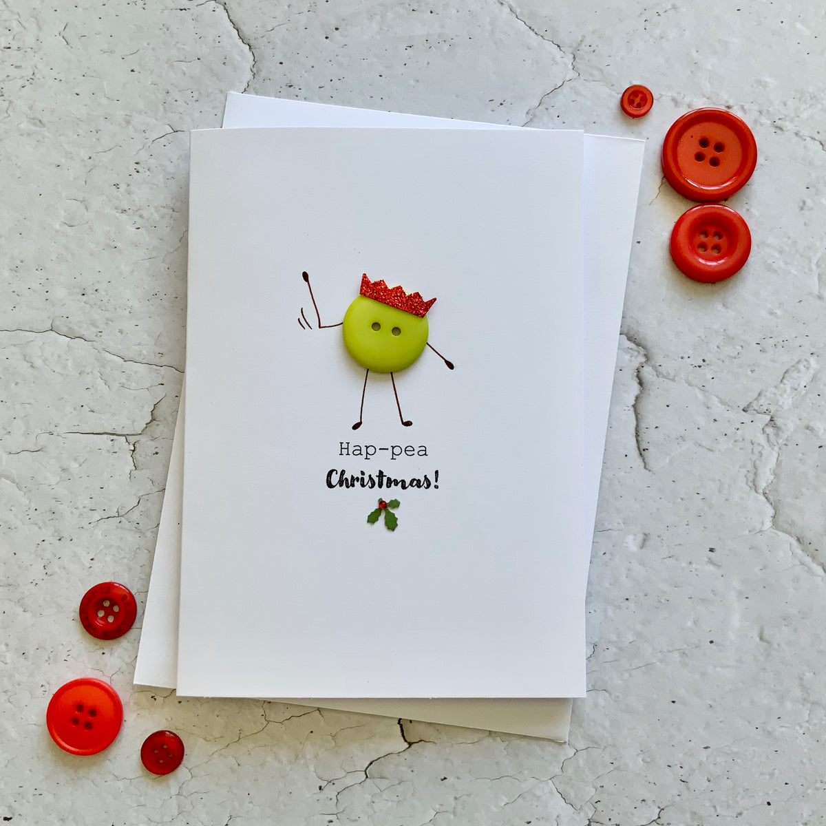 Ha-Pea Christmas Card – Made By Jennie