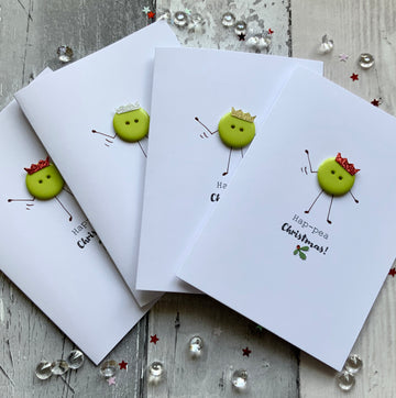 Ha-Pea Christmas Pack of Four Cards – Made By Jennie