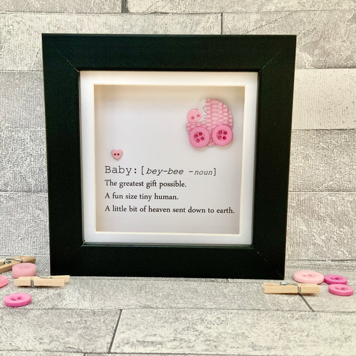 New Baby Girl Definition Mini Frame – Made By Jennie