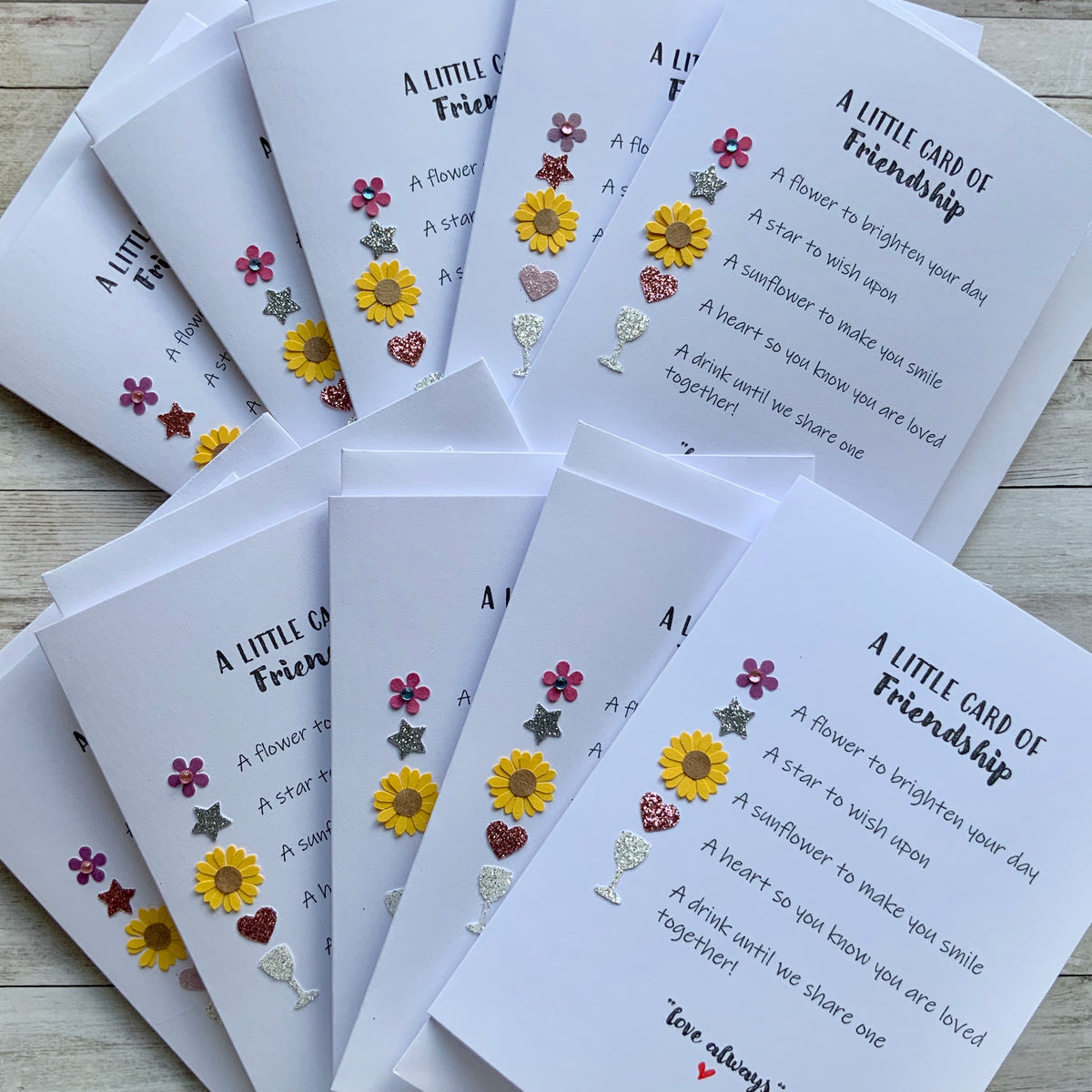 Cards Of Friendship Super Pack of Ten Cards – Made By Jennie