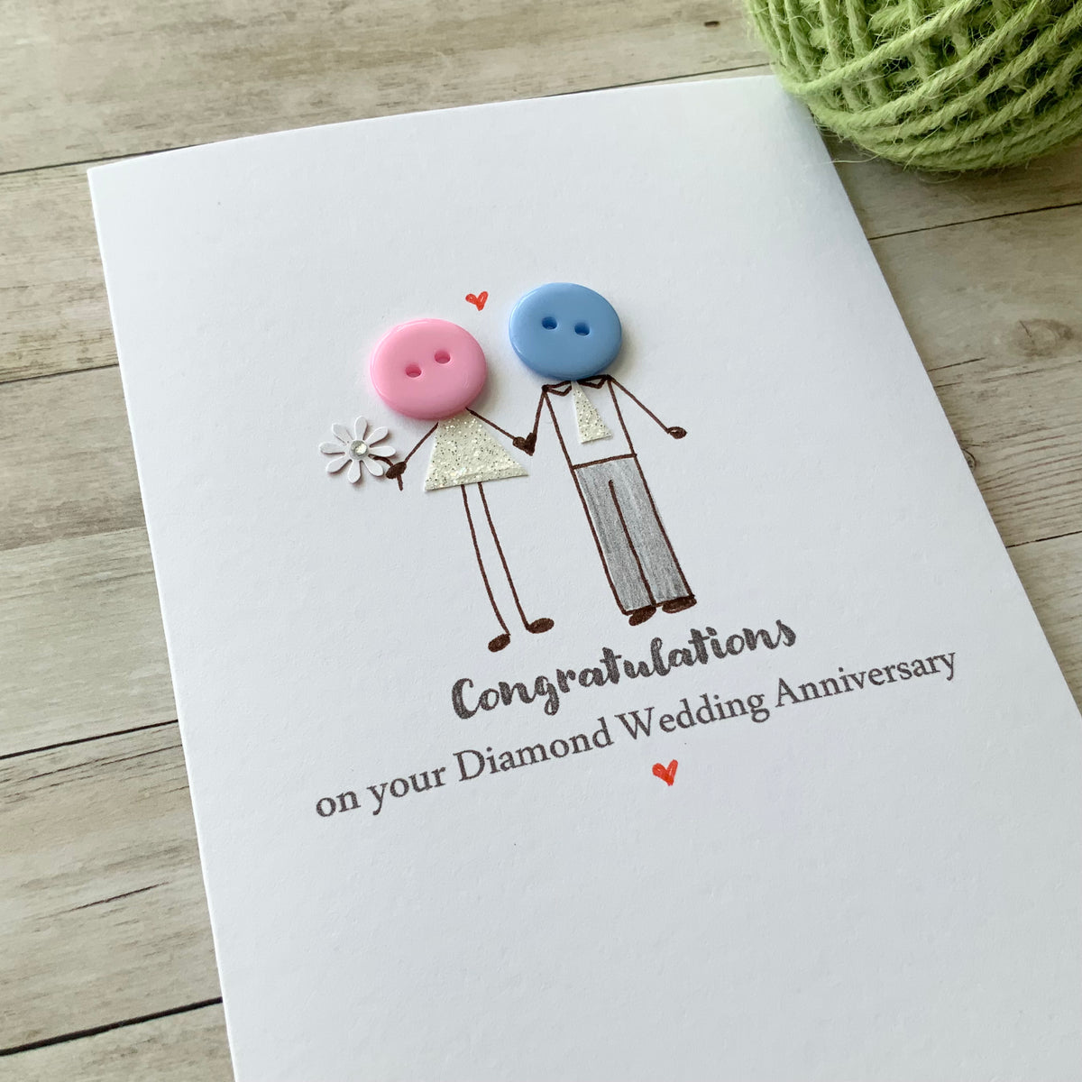 Congratulations on your Diamond Wedding Anniversary Card – Made By Jennie